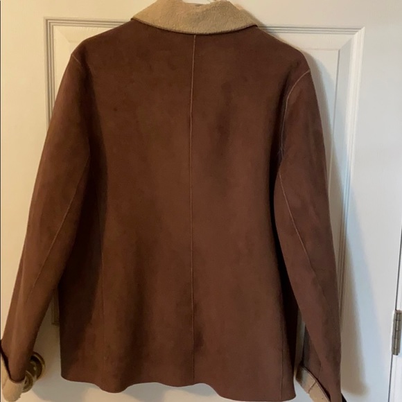 Jones New York | Jackets & Coats | Suede Jacket With Shearling Inside ...